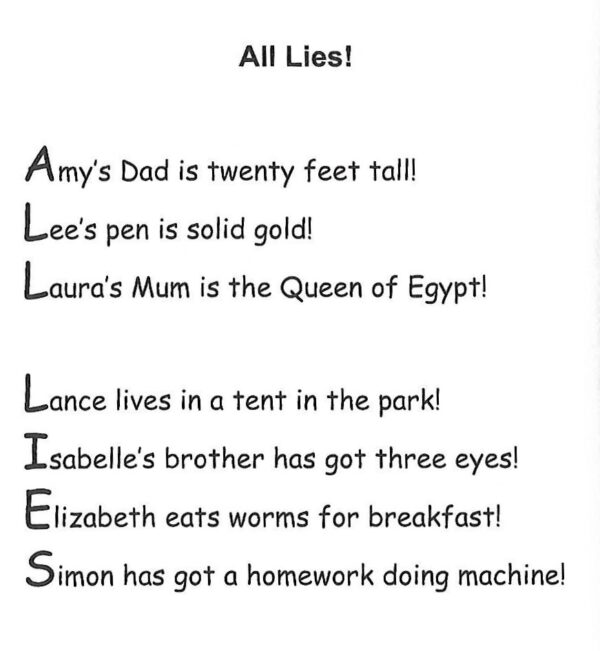 Acrostic Poem KS2 | Mesostic and Telestich Ideas