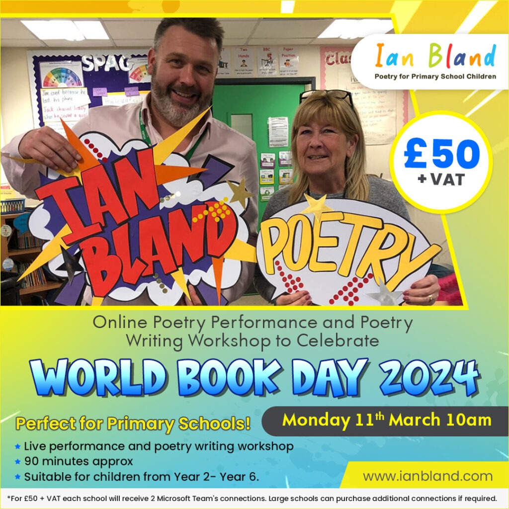 Online poetry workshops - Ian bland School Poet